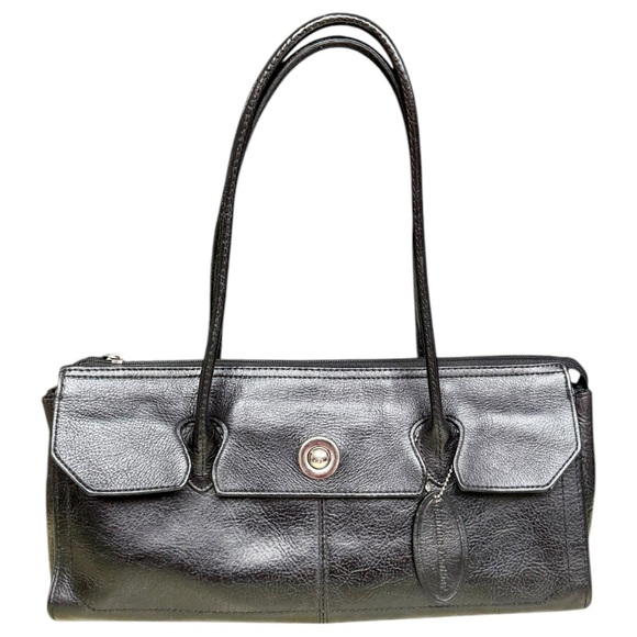 Pelle Studio | Bags | Pelle Studio Y2k Black Pebbled Leather Baguette ...